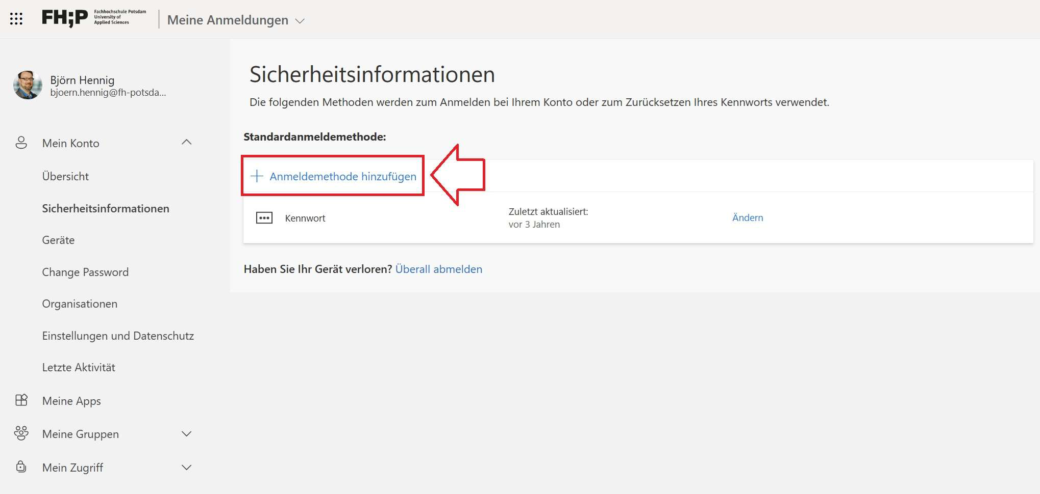 FHP Knowledge Base - Einrichtung andere Authenticator App (TOTP)